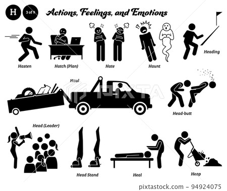 Stick figure human people man action, feelings,... - Stock Illustration ...