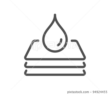 Waterproof line icon. Water resistant sign.... - Stock Illustration ...