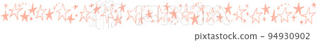 pink little star decorative border - Stock Illustration [94930902] - PIXTA