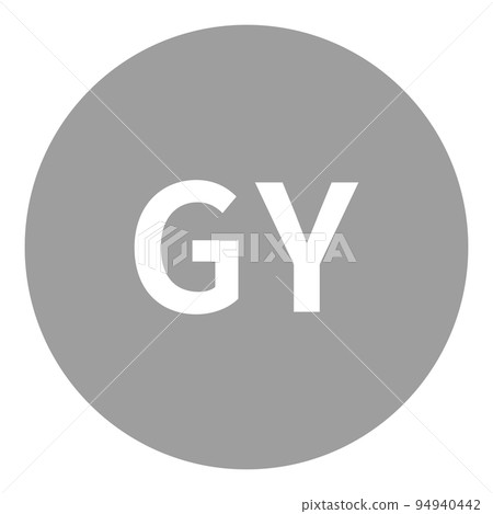 GY (gray) color abbreviation two letter icon - Stock Illustration ...