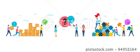 Multitasking gesture, Fake news and Quick tips... - Stock Illustration ...