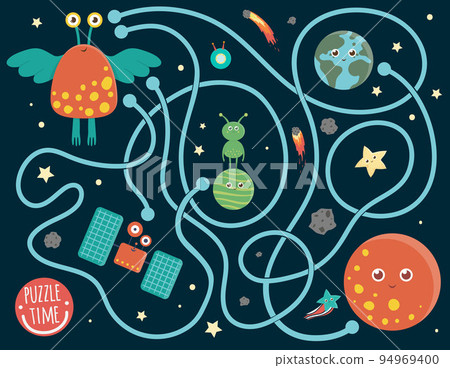 Free Astronaut Maze Worksheet 1 Space Space Preschool