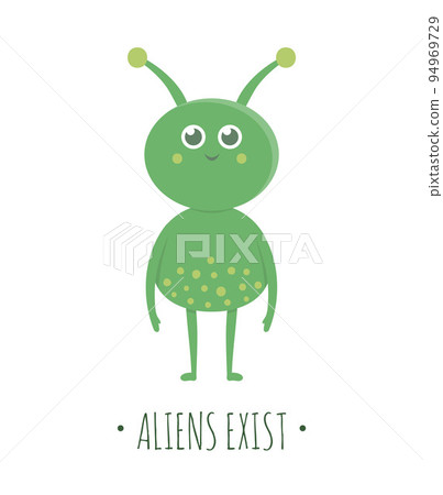 Vector alien illustration for children. Bright... - Stock Illustration ...