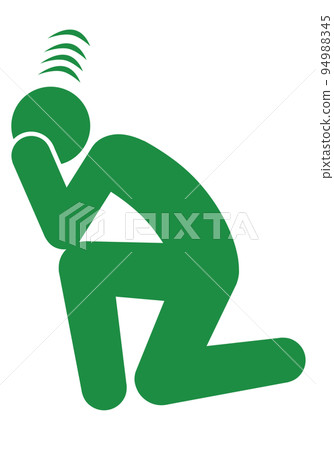 Illustration (pictogram) of a person who is... - Stock Illustration ...