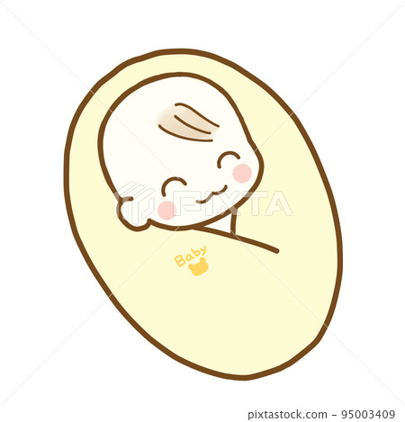 Cartoon Baby Wrapped Up