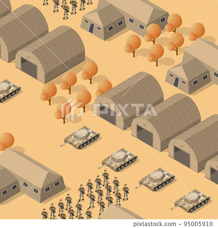 Background 3D illustration army armed troop... - Stock Illustration ...