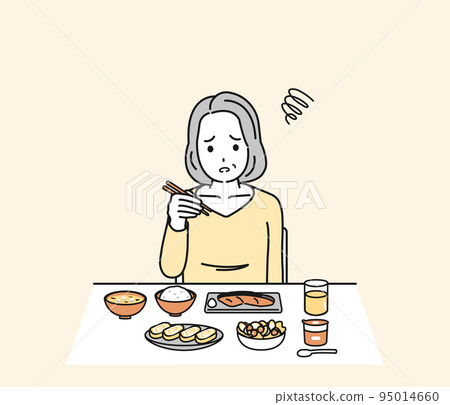 No appetite, unable to eat, taste disorder,... - Stock Illustration ...