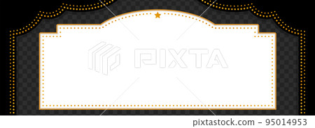 Old theater-style frame/background... - Stock Illustration [95014953 ...