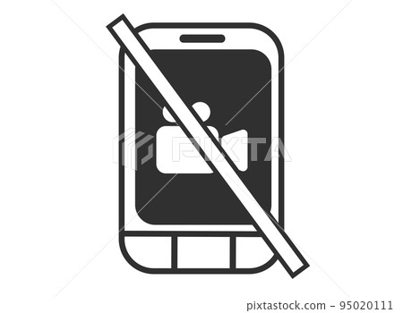 Smartphone recording prohibited - Stock Illustration [95020111] - PIXTA