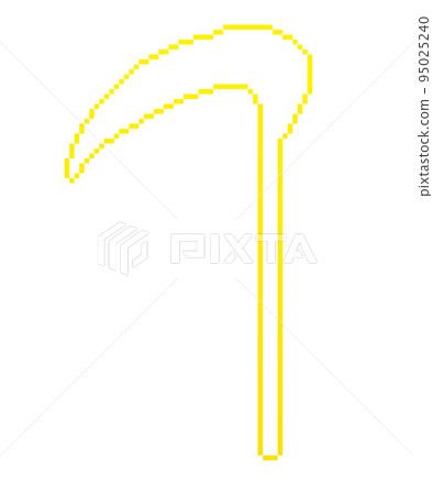 Shining sickle with dot picture (yellow) - Stock Illustration [95025240 ...