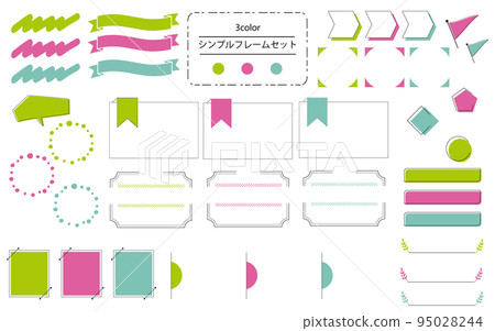 Easy-to-use, simple and fashionable frame set,... - Stock Illustration ...