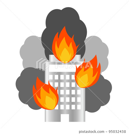 Building fire - Stock Illustration [95032438] - PIXTA