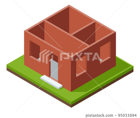 House construction Isometric stage.... - Stock Illustration [95033894 ...