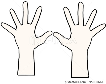 Illustration of par hand (front and back) (white) - Stock Illustration ...