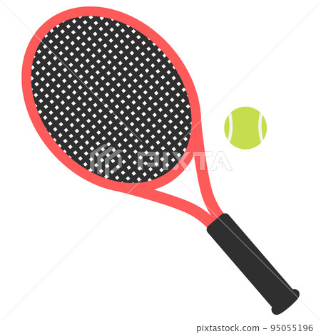 Tennis racket and ball illustration - Stock Illustration [95055196] - PIXTA
