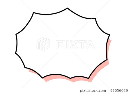 Spiky speech bubble red - Stock Illustration [95056029] - PIXTA