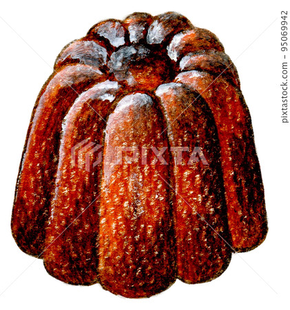 Canelé colored pencil drawing one point - Stock Illustration [95069942 ...
