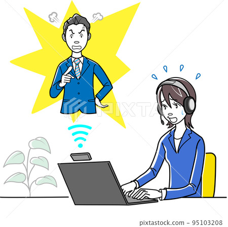 Call center receiving complaints - Stock Illustration [95103208] - PIXTA