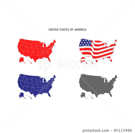 USA map with flag design illustration vector... - Stock Illustration ...