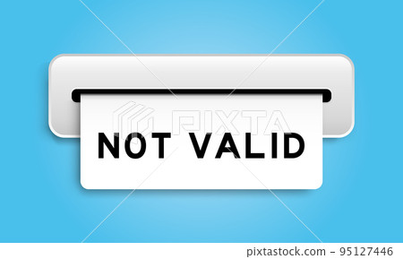 White coupon banner with word not valid from... - Stock Illustration ...