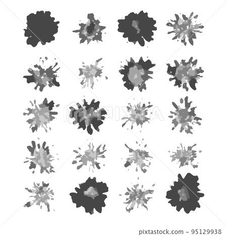 Abstract Ink Spots Set of Vector Shapes - Stock Illustration [95129938 ...