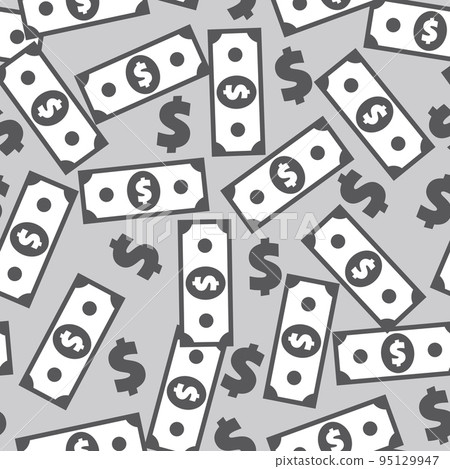 Dollar Banknotes Seamless Pattern - Stock Illustration [95129947] - PIXTA