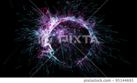 3D rendering cosmic energy strings. Energy... - Stock Illustration ...