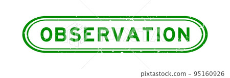 Grunge green observation word rubber seal stamp... - Stock Illustration ...