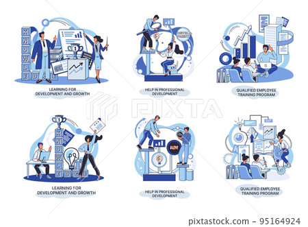 Help in professional development. Qualified... - Stock Illustration ...