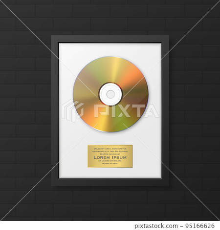Realistic Vector 3d Yellow Golden CD, Label... - Stock Illustration ...