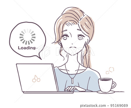 Poor internet connection, slow line, loading,... - Stock Illustration ...