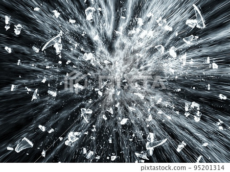 Abstract background with explosion and flying... - Stock Illustration ...