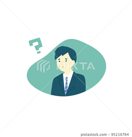Wondering man / question mark - Stock Illustration [95210764] - PIXTA