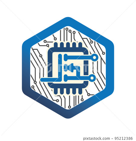 Electronic logo design illustration vector eps... - Stock Illustration ...