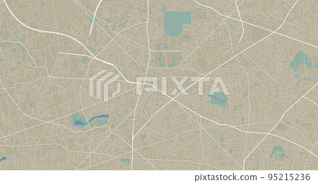 Vector map of Nerima, Japan. Urban city road... - Stock Illustration ...