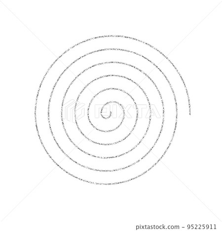 Dotted spiral shape. Stippled thin helix. Sand... - Stock Illustration ...