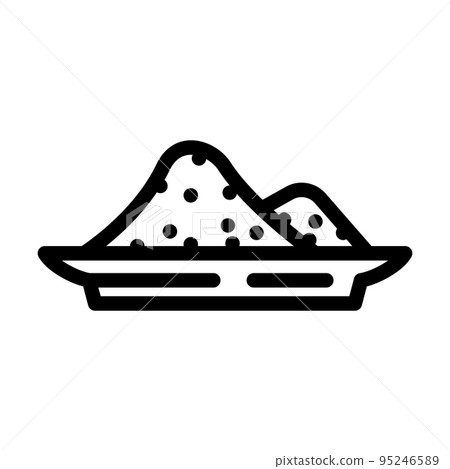smoked salt line icon vector illustration - Stock Illustration ...