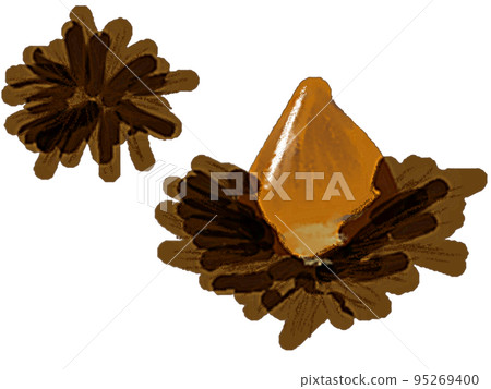 Warm hand-drawn burr chestnut illustration - Stock Illustration ...