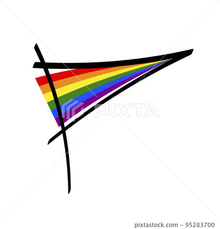 LGBT color doodle triangular flag - Stock Illustration [95283700] - PIXTA