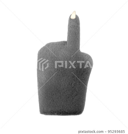 3d furry wolf hands in plastic cartoon style.... - Stock Illustration ...