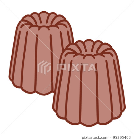 Illustration of a simple canelé (hand drawn) - Stock Illustration ...