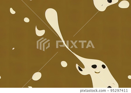 Cow seamless pattern - 2d illustration... - Stock Illustration ...