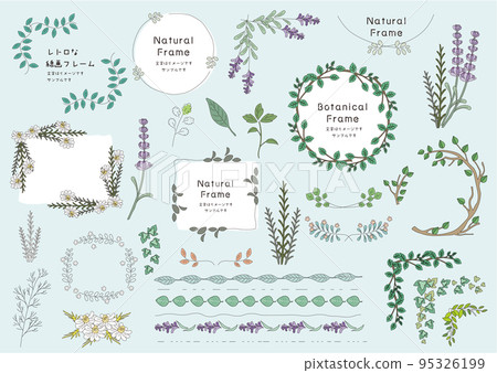 plant line drawing frame - Stock Illustration [95326199] - PIXTA