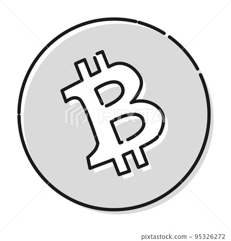 Simple Bitcoin Cash (BCH) icon (black and white) - Stock Illustration ...