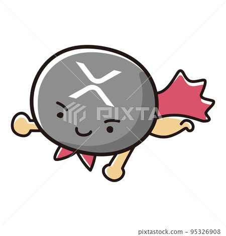 Illustration of virtual currency Ripple (XRP) hero - Stock Illustration ...