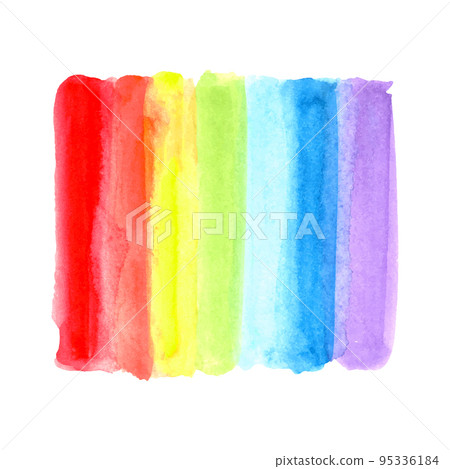 Hand drawn watercolor rainbow. - Stock Illustration [95336184] - PIXTA