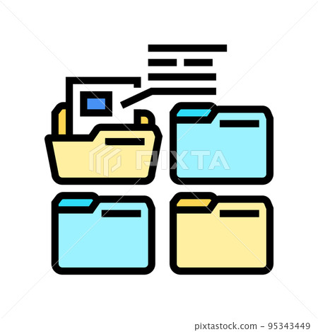 project folder color icon vector illustration - Stock Illustration ...