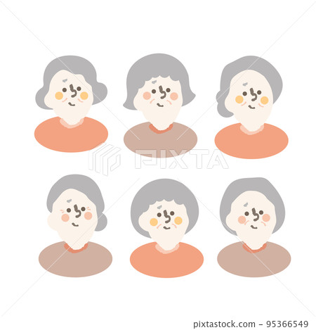 Senior elderly female pop icon upper body... - Stock Illustration ...