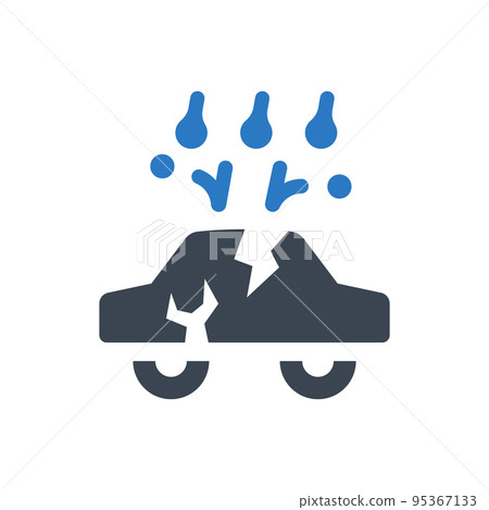 Car hail damage icon - Stock Illustration [95367133] - PIXTA