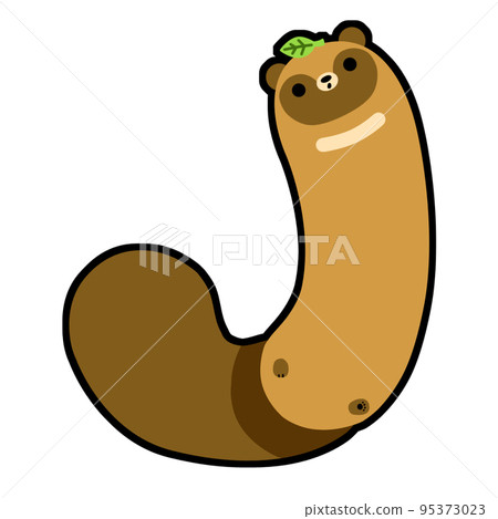 Alphabet raccoon dog "J" font material - Stock Illustration [95373023 ...